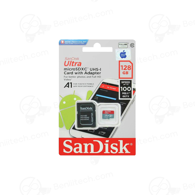 کارت حافظه ظرفیت 128 گیگابایت SanDisk Ultra microSD 128GB - بنی تک
